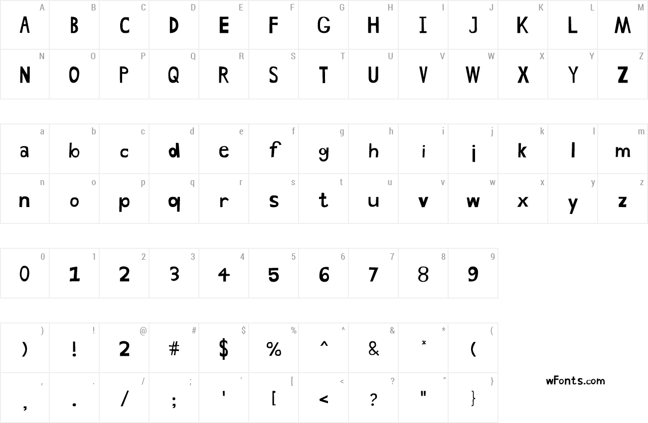 Hand Drawn Shapes Font