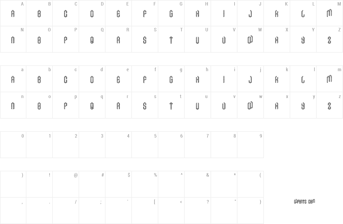 Axe Fill Font