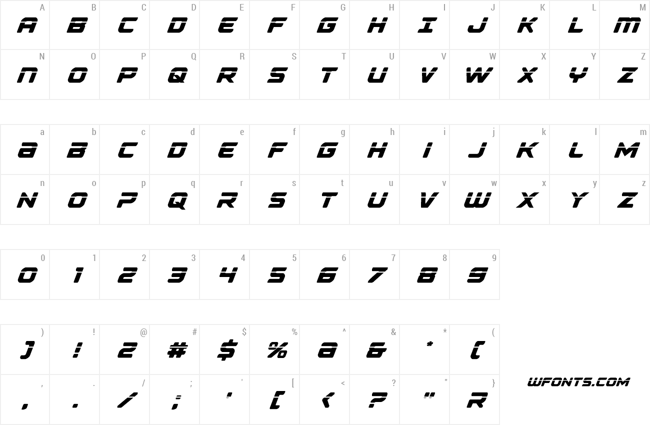 Falcon Punch Laser Font