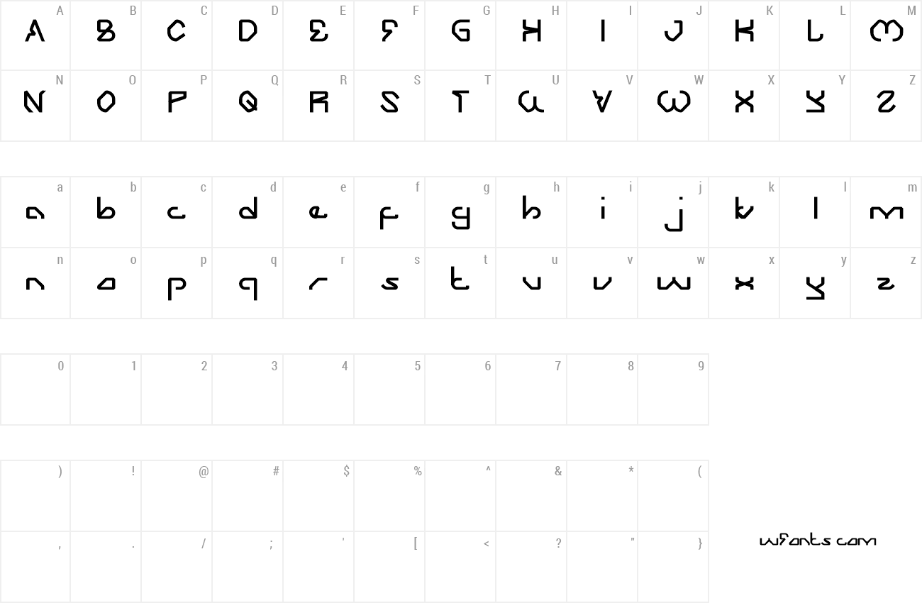 Zooming Track Font
