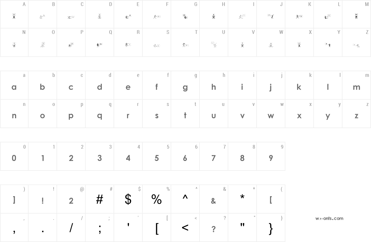 Alphabet Headdy Font
