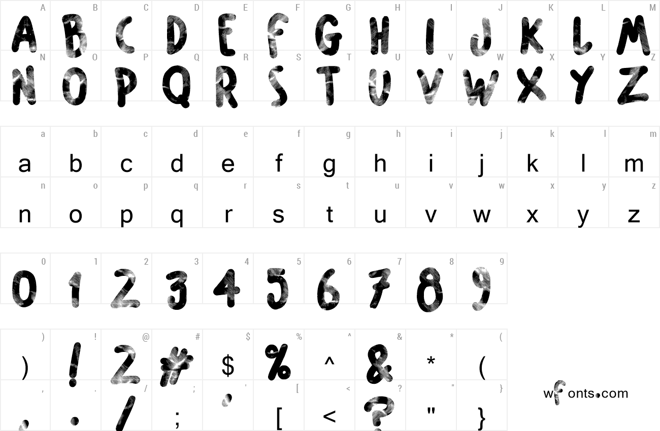 Scrunched Up Font