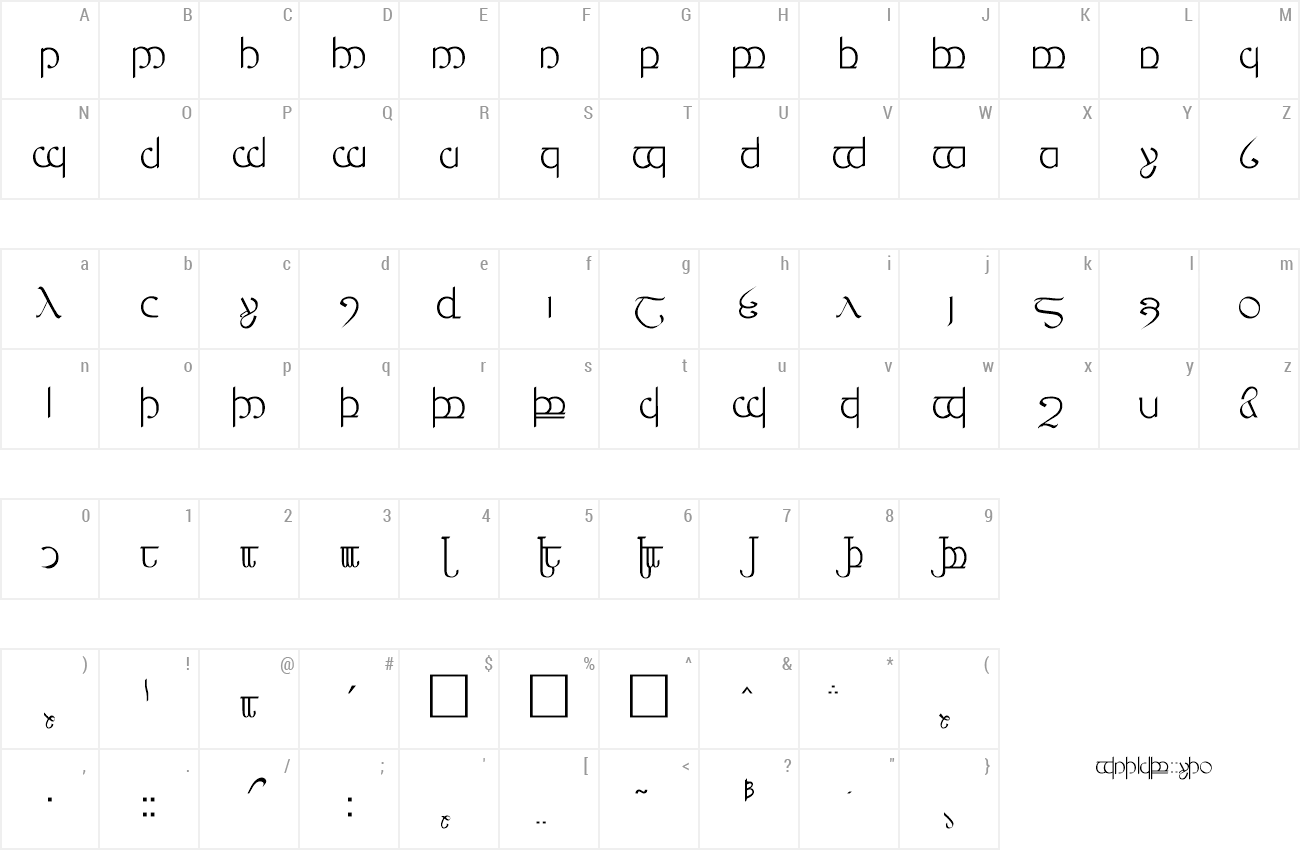 Tengwar 3+4+5 Font