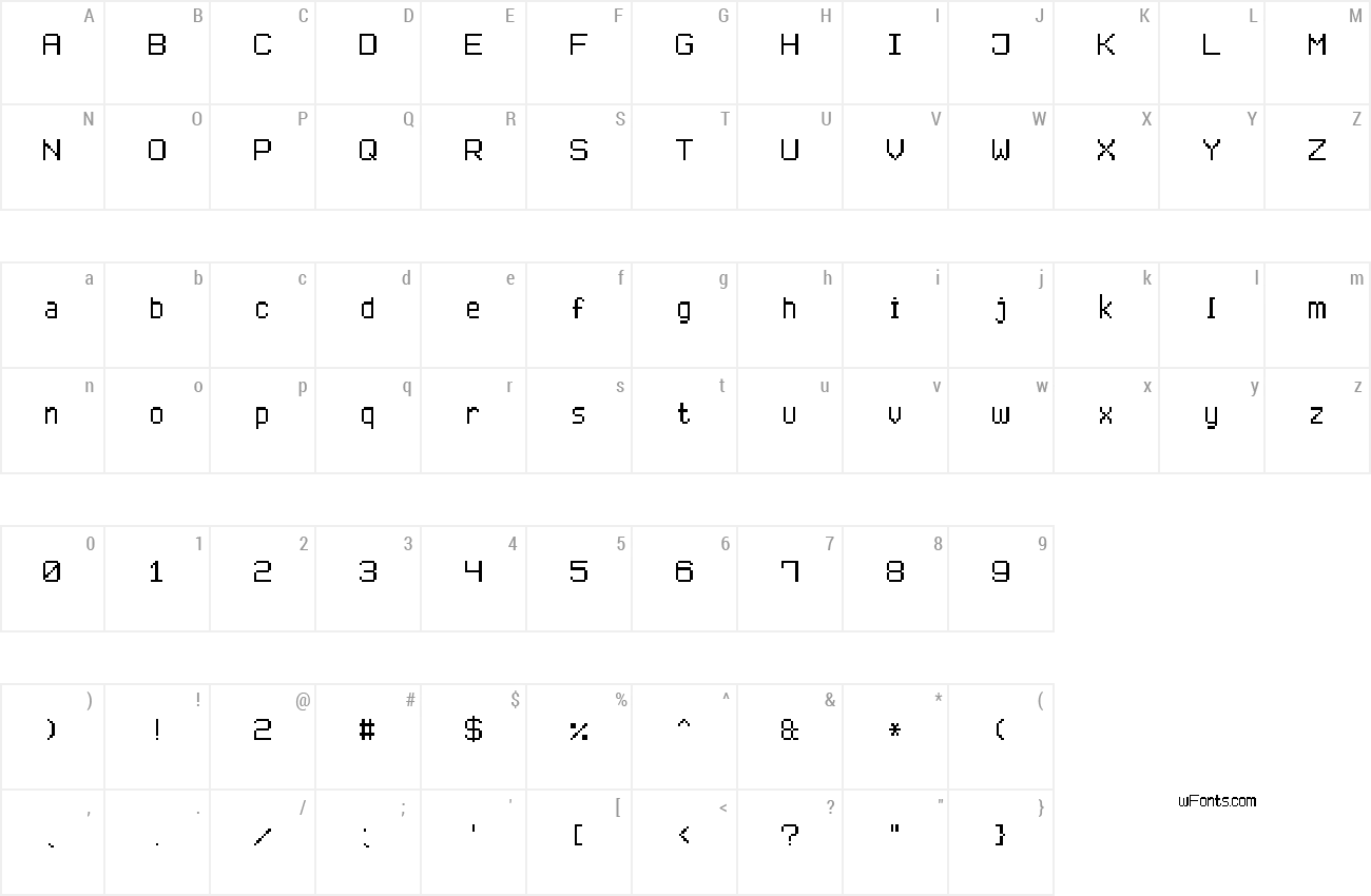 Advanced Pixel 7 Font