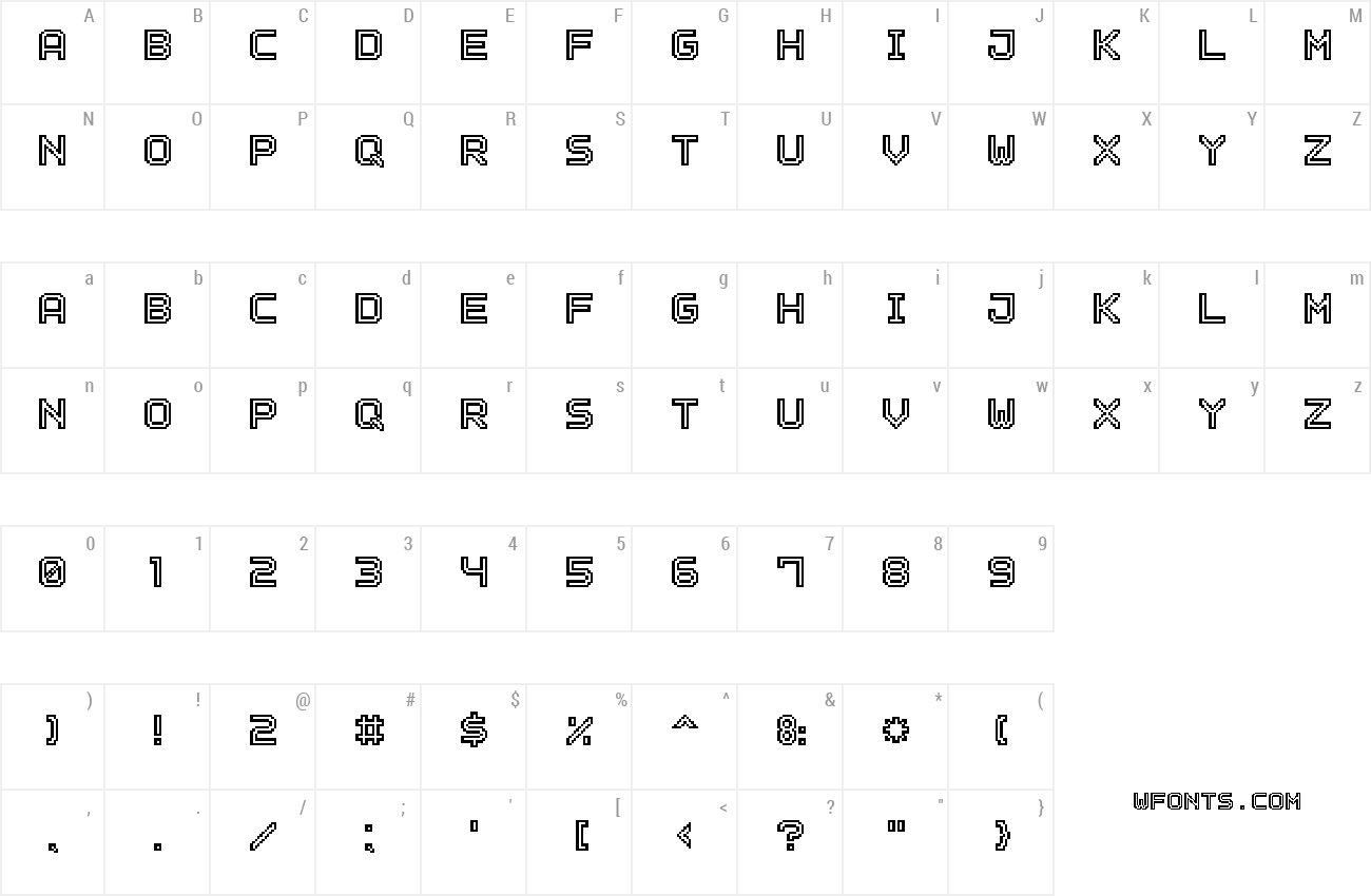 Outline Pixel 7 Font