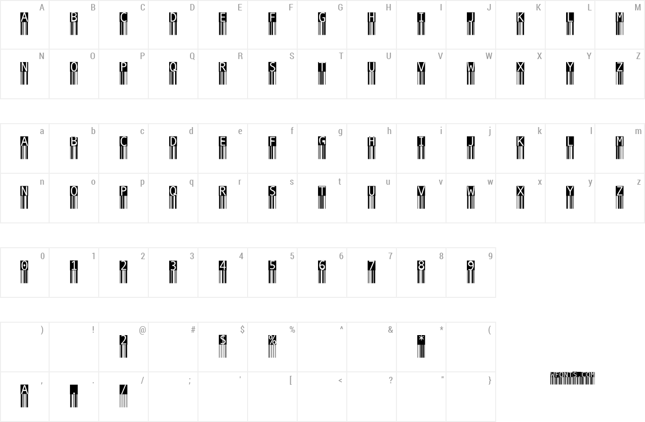 BarMKode-Inverse Font