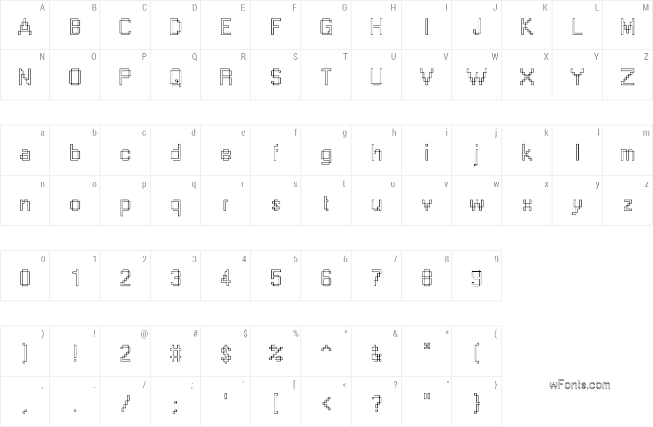 Windows Outline Font