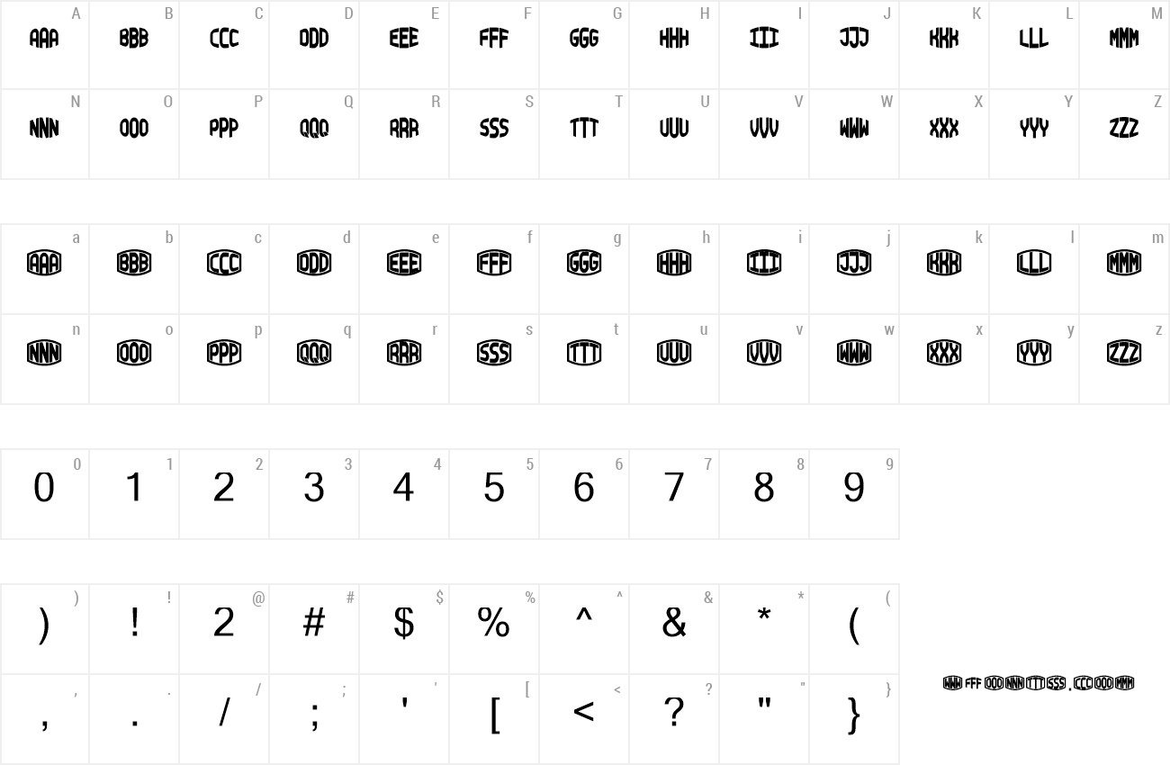 Blocky Monogram Font