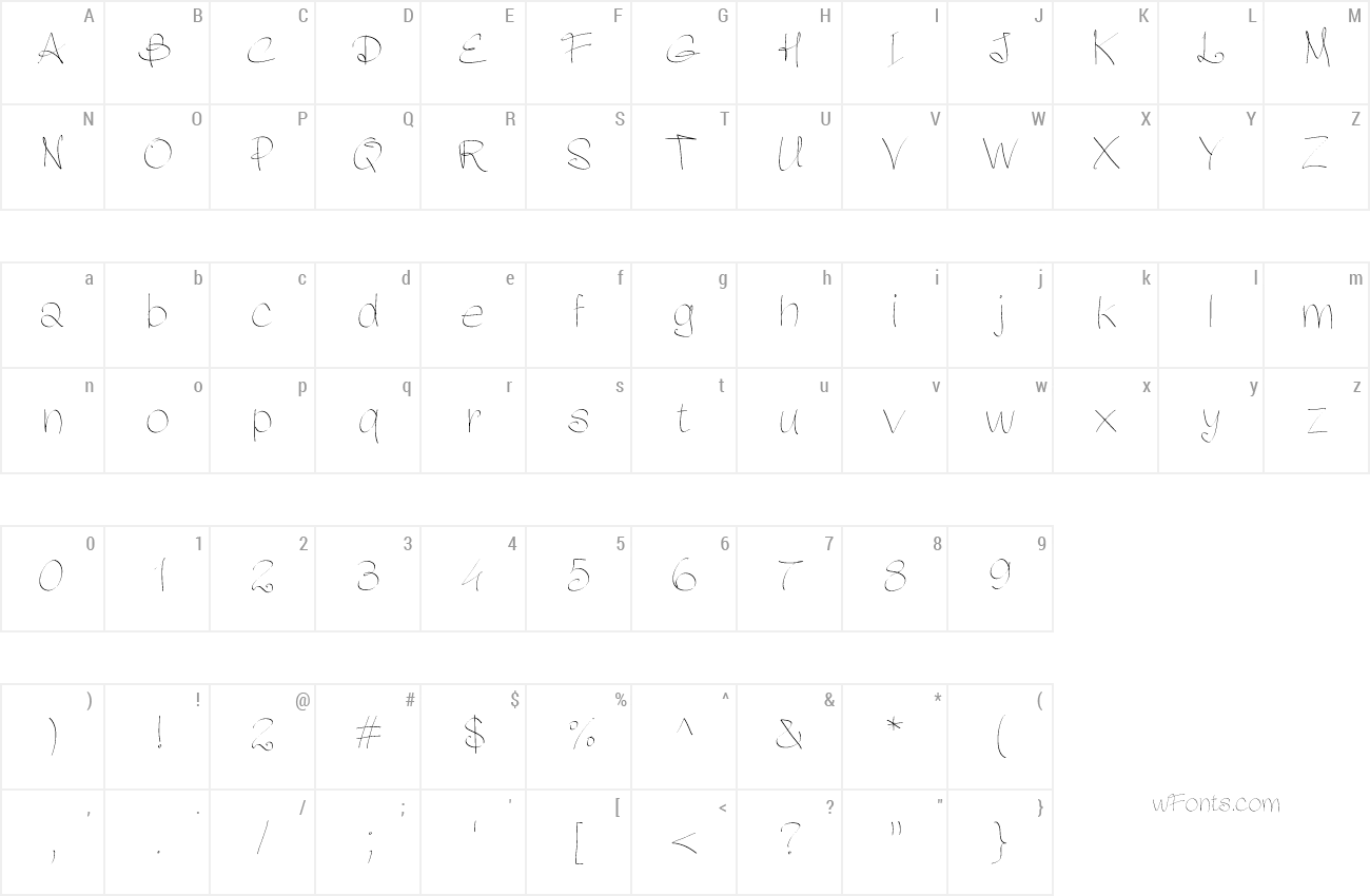 PW Fluidhand Font