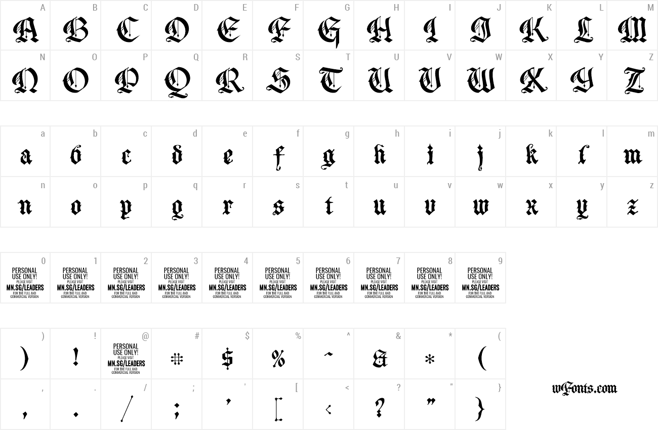 Leaders Font
