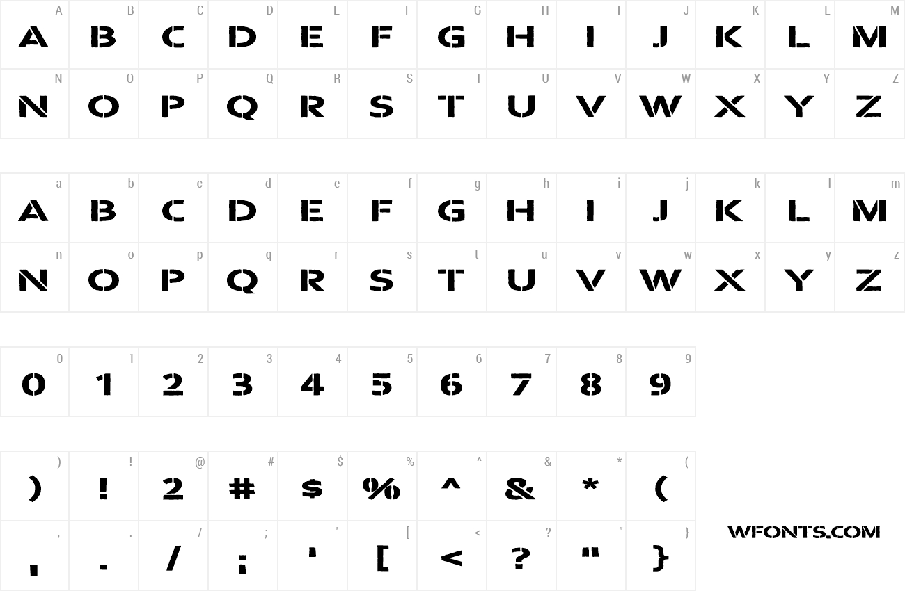 Warzone Stencil Font