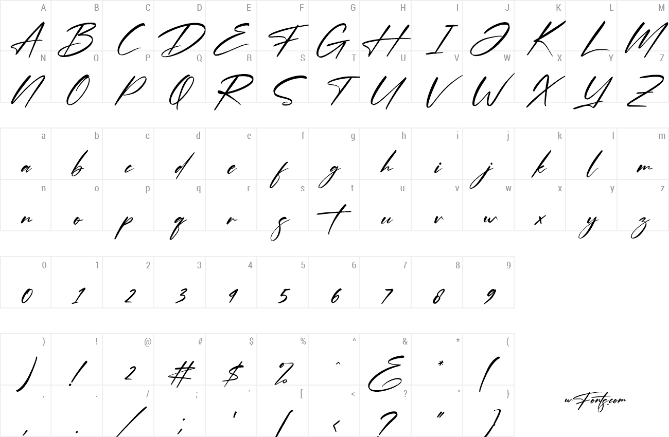 Optimistic Signature Font