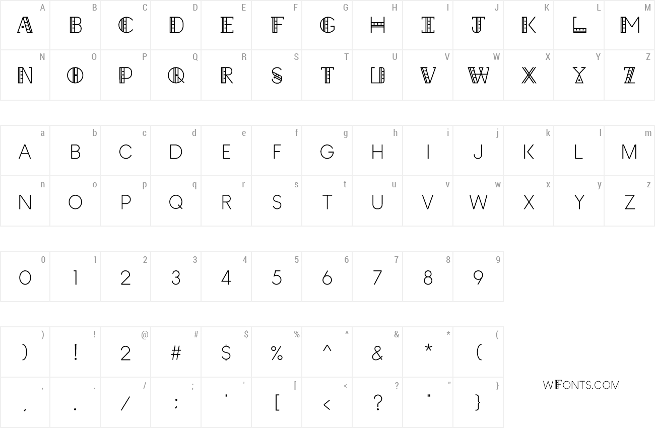 Straight Ruler Font