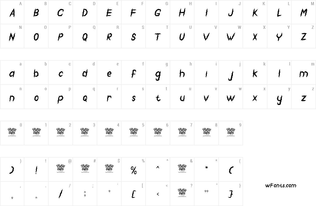 Shaky Halloween Font
