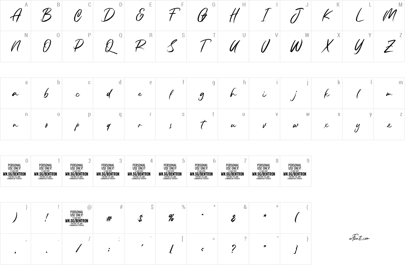 Bentron Calligraphic Font