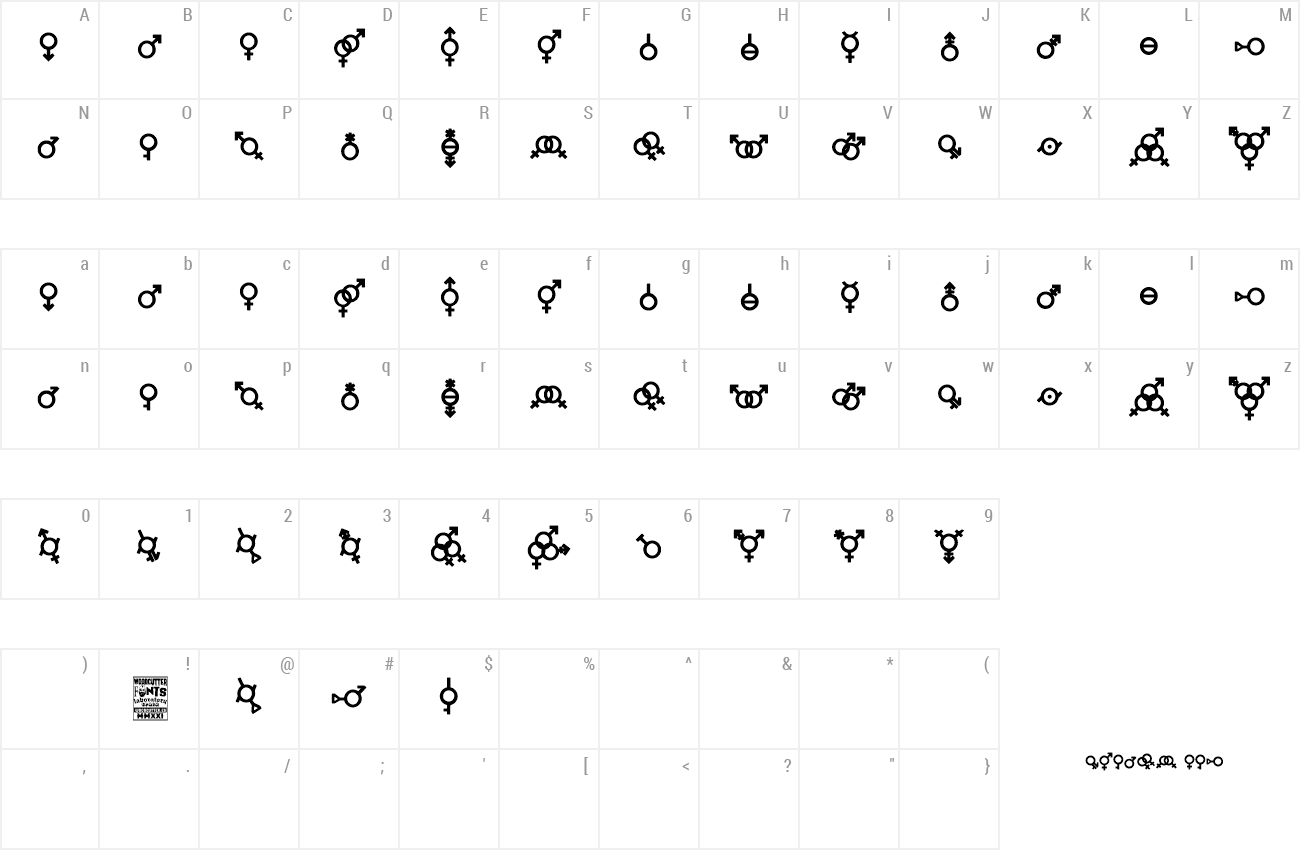 Gender Icons Font