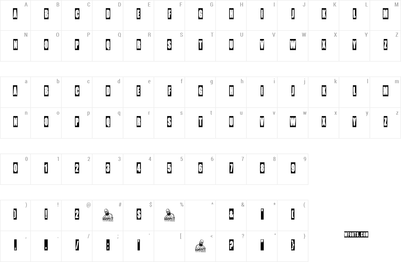 Negative Grunge Poster Font