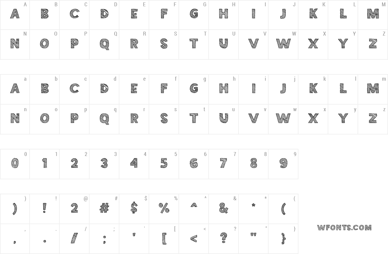 Crossed Out Font