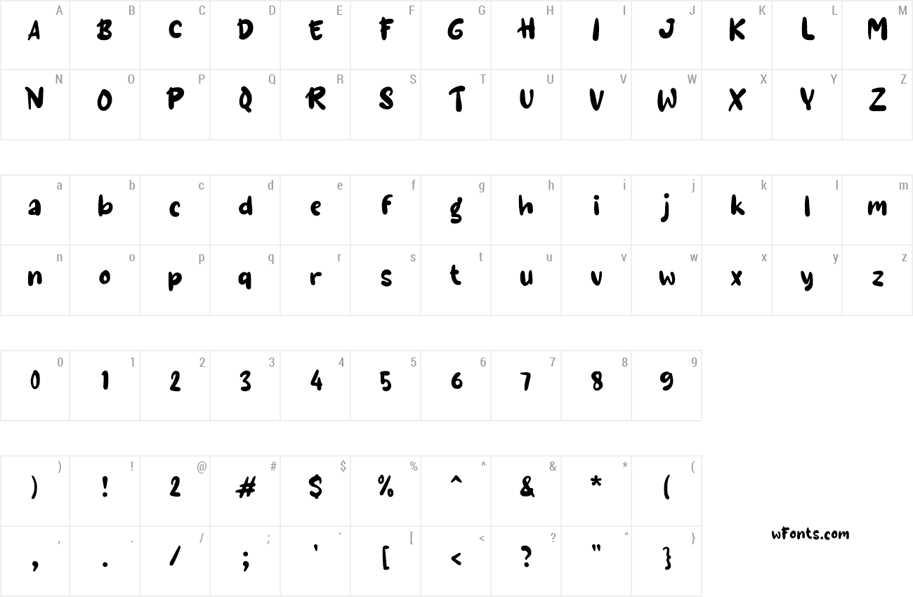g Grumpy Rabbit Font