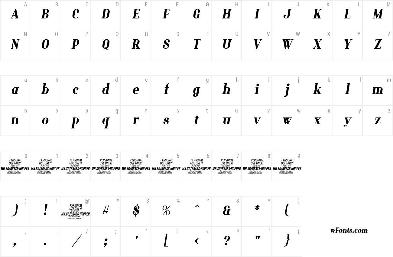 Brass Hopper Body Font