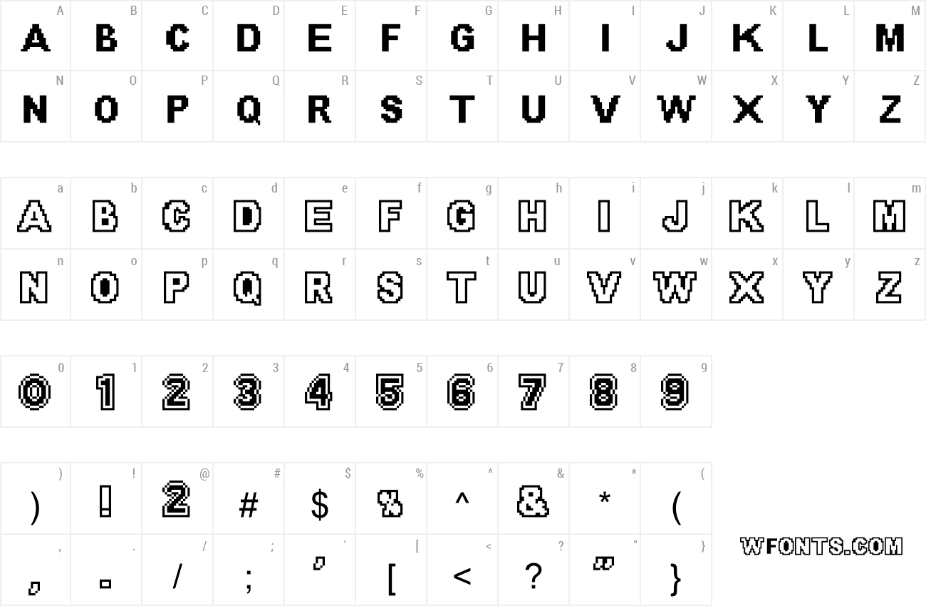 Super Mario 64 Beta Font Font