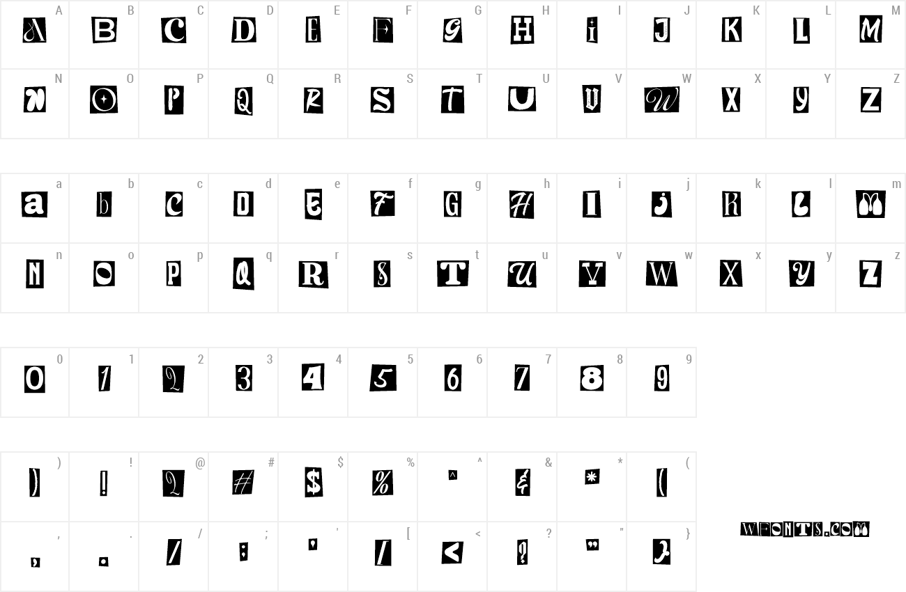 The Ransom Notes Font