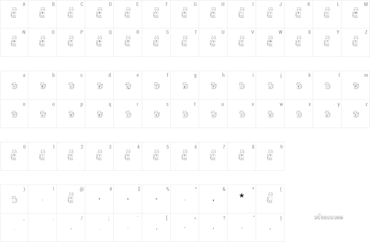 Tall Cat Short Cat Font