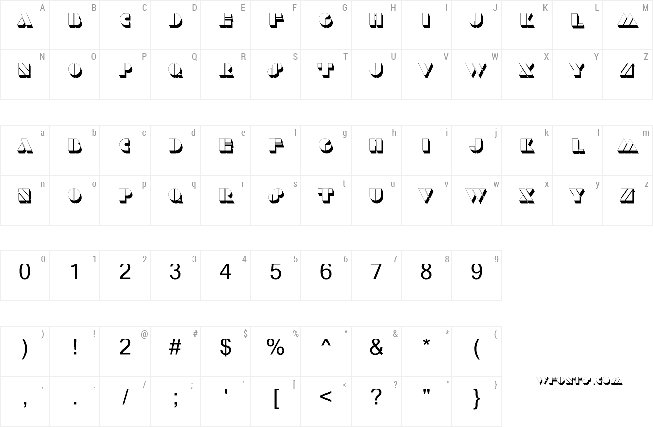 Stencil Extruded Font
