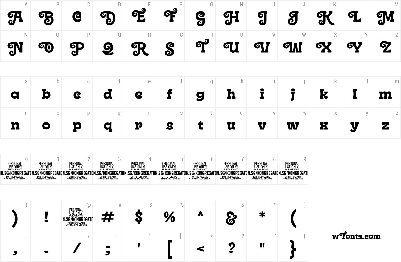Kongregate Font