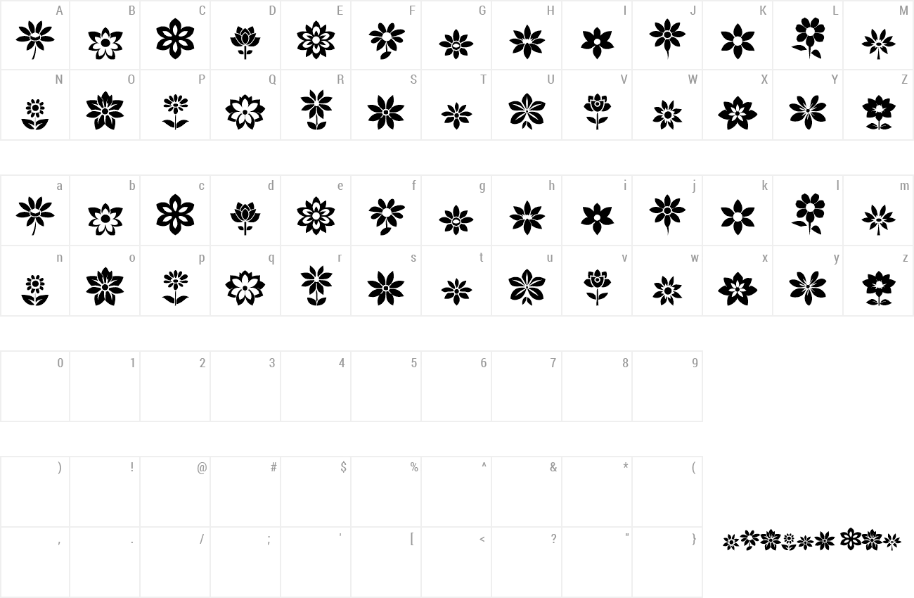 ReFlowers of South St Font