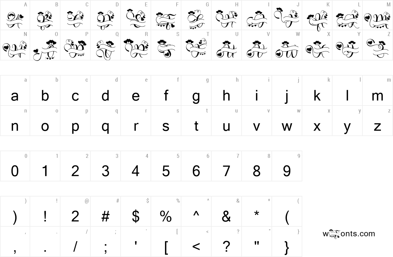 Dainty Valentine Monogram - Demo Font