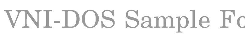 VNI-Times Font